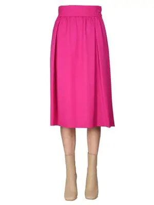 Moschino Flared Midi Skirt - Purple