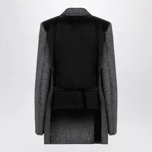Prada Double-breasted Jacket In Prince Of Wales
