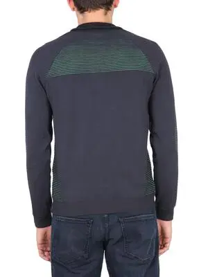 BOSS High Neck Half-zip Shirt - Blue