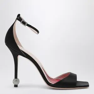 ROGER VIVIER Sandal With Jewelled Heel - Black