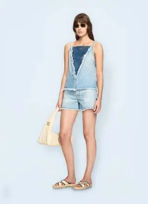 Off-White Denim Shorts - Blue