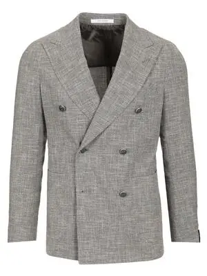 Tagliatore Double-breasted Herringbone Jacket - Gray