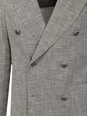 Tagliatore Double-breasted Herringbone Jacket - Gray