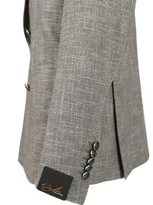 Tagliatore Double-breasted Herringbone Jacket - Gray