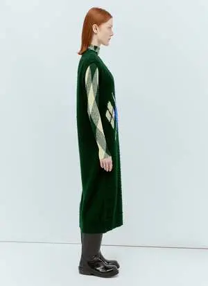 Burberry Argyle Wool Vest Dress