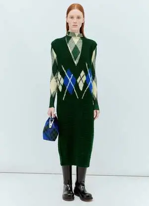Burberry Argyle Wool Vest Dress