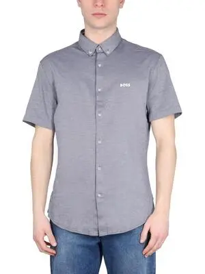 BOSS Shirt With Logo - Gray