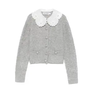 SELF-PORTRAIT Grey Knitwear Cardigans - Gray