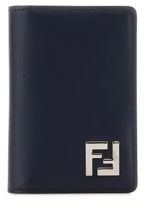Fendi Midnight Leather Card Holder - Blue