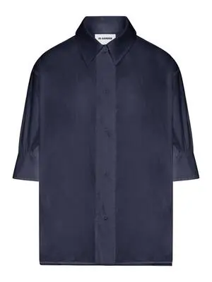 JIL SANDER Semi-transparent Cotton Shirt - Multicolor