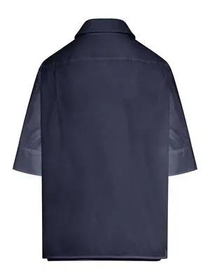 JIL SANDER Semi-transparent Cotton Shirt - Multicolor