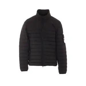Stone Island Seamless Tunnel Nylon Logo Down Jacket - Black