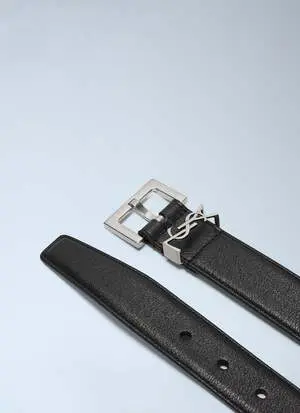 Saint Laurent Grained Leather Belt