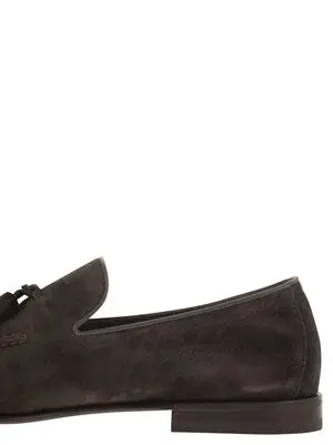 Brunello Cucinelli Suede Tasselled Moccasins - Brown