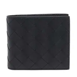Bottega Veneta Intrecciato Bi-fold Wallet With Coin Purse - Black