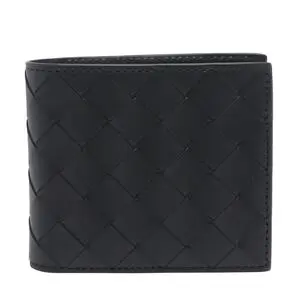 Bottega Veneta Intrecciato Bi-fold Wallet With Coin Purse - Black