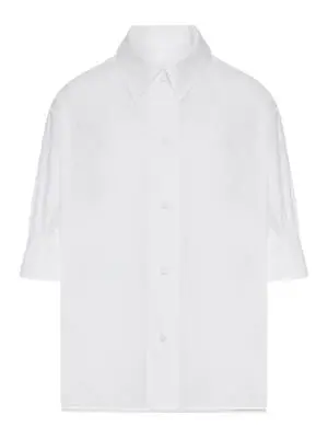 JIL SANDER Semi-transparent Cotton Shirt - White