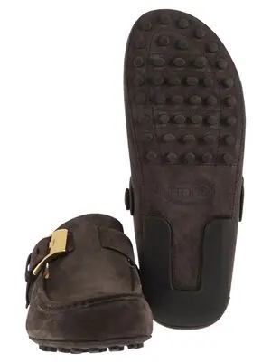 TOD'S Suede Sabot Loafers