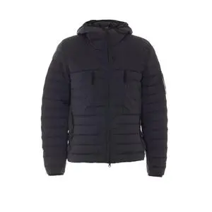 Stone Island Seamless Tunnel Nylon Logo Down Jacket - Blue