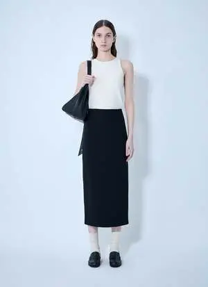 Max Mara Compact Crêpe Jersey Midi Skirt
