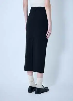Max Mara Compact Crêpe Jersey Midi Skirt