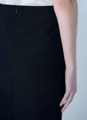 Max Mara Compact Crêpe Jersey Midi Skirt