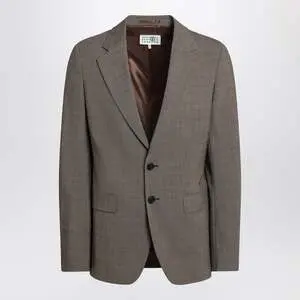 MAISON MARGIELA Single-breasted Wool Blend Jacket - Brown