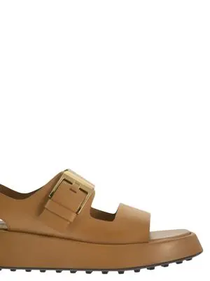 TOD'S Leather Sandal With Buckle