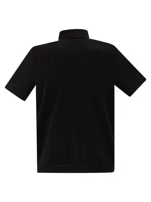 Herno Cotton Jersey Polo Shirt - Black