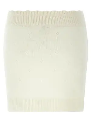 Chloé Jacquard Logo Skirt - White