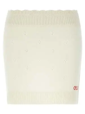 Chloé Jacquard Logo Mini Skirt - White