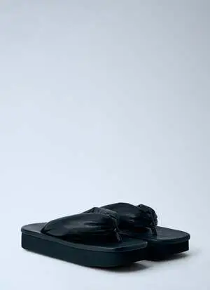 Rick Owens Hollywood Flip Flop Leather Sandals