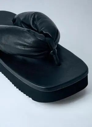 Rick Owens Hollywood Flip Flop Leather Sandals