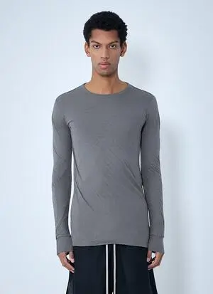 Rick Owens Crewneck Long Sleeve T-shirt - Gray