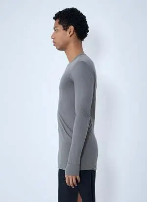 Rick Owens Crewneck Long Sleeve T-shirt - Gray