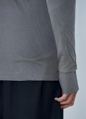 Rick Owens Crewneck Long Sleeve T-shirt - Gray