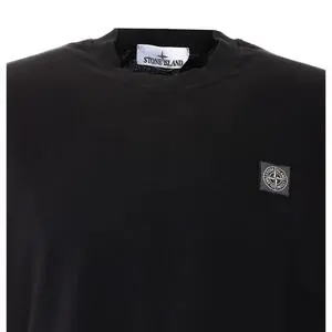 Stone Island Compass Patch Logo T-shirt - Black