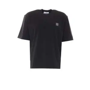 Stone Island Compass Patch Logo T-shirt - Black