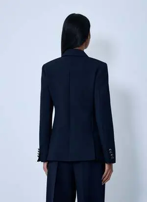 Max Mara Textured Wool Double-breasted Blazer
