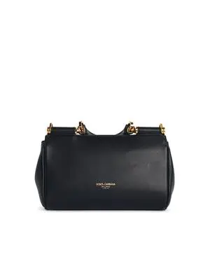 Dolce & Gabbana My Sicily Leather Handbag - Black