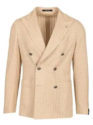 Tagliatore Montecarlo Svuotata 2 Petti Jersey Lino Cotone - Cream