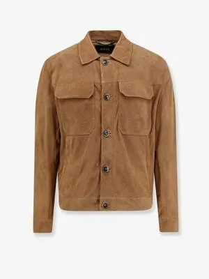 BOSS Perforated Suede Jacket - Multicolor