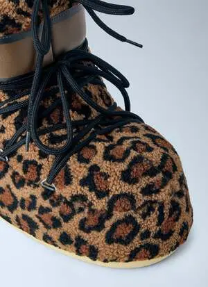 Moon Boot Icon Low Fleece Leopard Boots