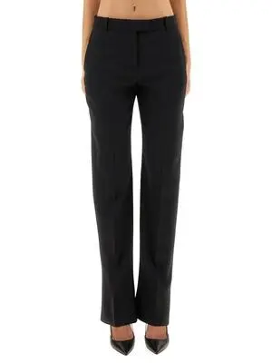 Alexander McQueen Wool Gabardine Tailored Pants - Black