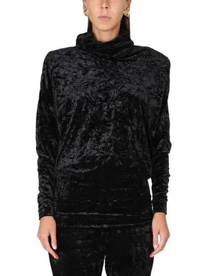 Saint Laurent Velvet Turtleneck Top