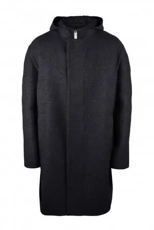Givenchy Hooded Wool, Silk, And Cashmere Coat - Gray