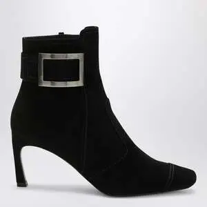 ROGER VIVIER Suede Ankle Boots - Black