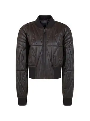 Moncler Rick Owens Leather Bomber Jacket - Multicolor