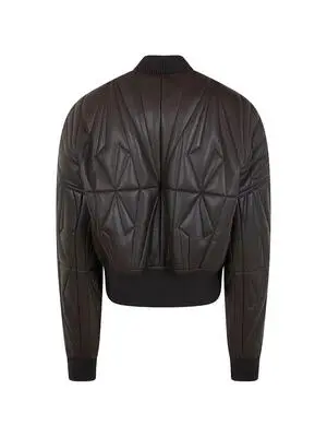 Moncler Rick Owens Leather Bomber Jacket - Multicolor