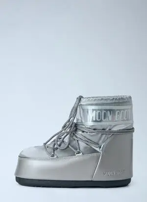 Moon Boot Icon Low Glance Boots - Silver